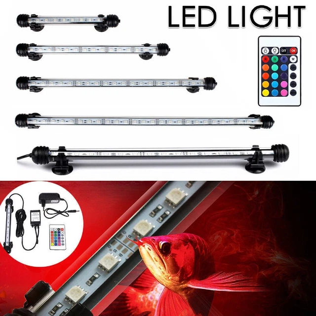 AQUARIUM FISH TANK Aquarium Light LED Waterproof Full Spectrum Aqua ...