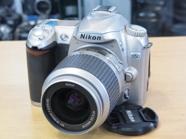 NIKON D50 DSLR Camera & 18-55mm Zoom Lens, silver finish. St No u17158 ...