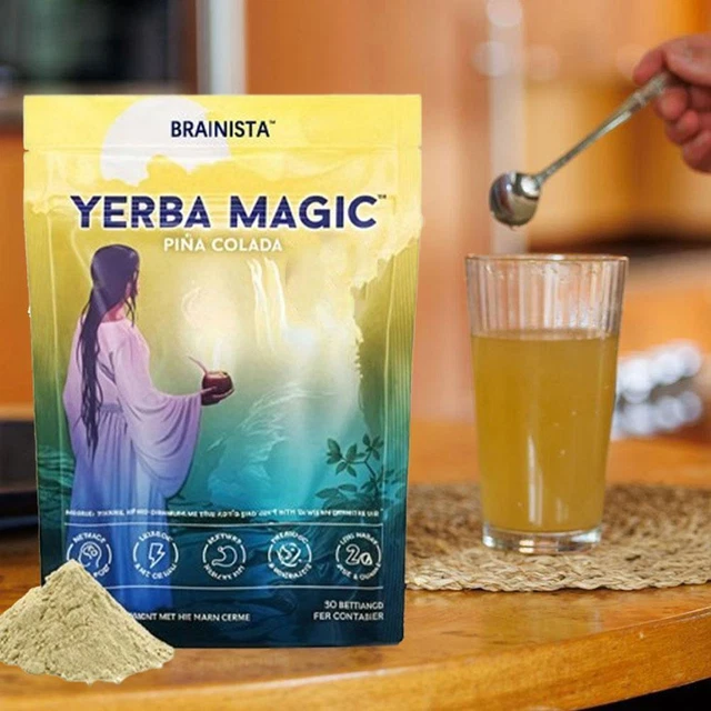 3-IN-1 YERBA MAGIC Instant Tea Powder, Peach Mango Super Probiotics ...