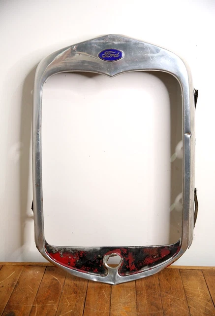 VINTAGE FORD MODEL A Radiator Shell Grill Cover Surround Rat Rod 1928 ...