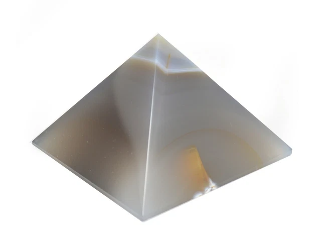 PIRAMIDE IN AGATA Grigia(base:6,1x6,1cm circa).Soprammobile,Idea Regalo ...