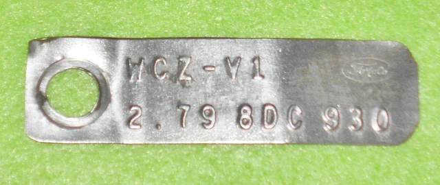 1968 FORD MUSTANG Fastback Coupe Convertible Cougar ORIG 8" REAR END ID ...