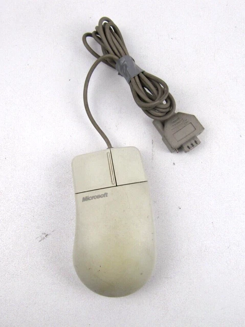 MICROSOFT SERIAL MOUSE 2.0A 50674 Trackball Corded Wired Track Ball ...