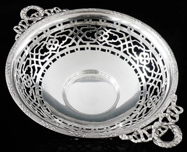 STERLING SILVER TWO Handled Openwork Dish Bowl, Philip Hanson Abbot ...