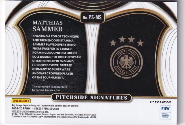 PANINI 2024-25 FIFA Seleccione N º Ps-Ms Matthias Sammer Pitchside ...
