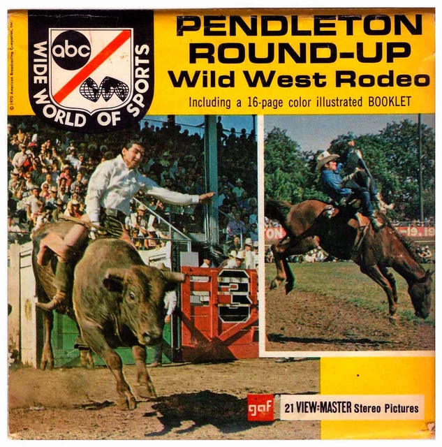 3 VIEW-MASTER STEREO 3D Reels B943-E, Pendleton Round-UP, Wild West ...