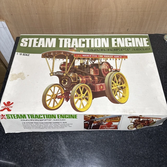 BANDAI STEAM TRACTION Engine, Garret 1919, 1:16 Scale Model Kit. New ...