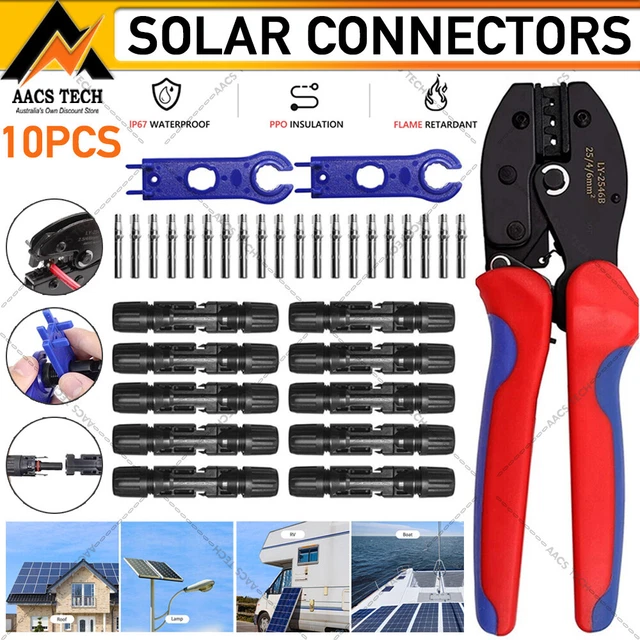 SOLAR PANEL FOR mc4 Crimper Cable Stripper Wiring Connector Crimping Tools Set $23.45 - PicClick AU