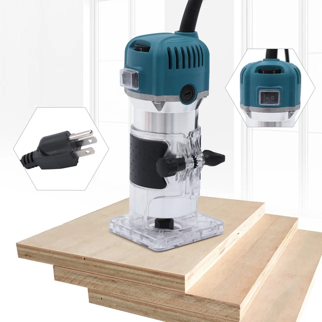 ELECTRIC 110V 30000R/MIN Hand Trimmer Wood Laminate Palm Router Joiner ...