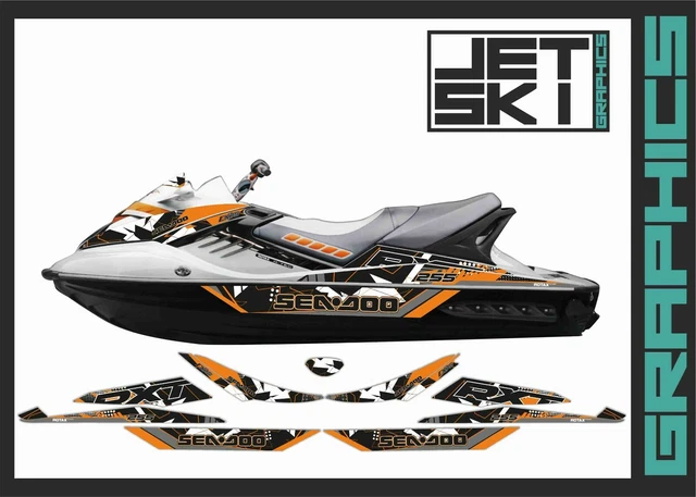 SEADOO RXT 255 2008 2009 graphics kit decals set stickers for jet ski ...
