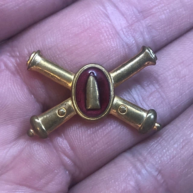 WWII WW2 ERA US Army Coast Artillery Corps Collar Insignia Military Pin ...