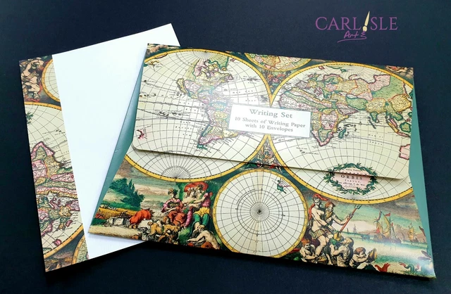 WRITING SET - Four Hemisphere World Map $21.95 - PicClick AU