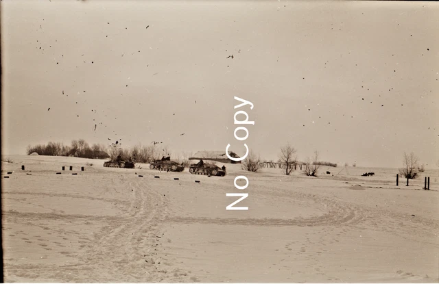NEGATIV WK2 STUG. 202 Sturmgeschütz Brigade Panzer eingeschneit 1942 ...