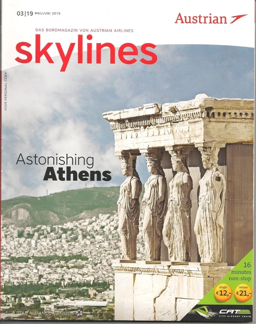 AUSTRIAN &SKYLINES& INFLIGHT magazine "Astonishing Athens" from May ...