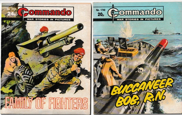 FOUR COMMANDO WAR Stories In Pictures 1972 1984 1986 1987 £1.00 ...