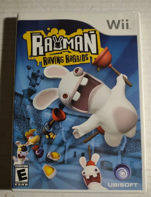 RAYMAN RAVING RABBIDS (Nintendo Wii, 2006) Complete with manual book. £ ...
