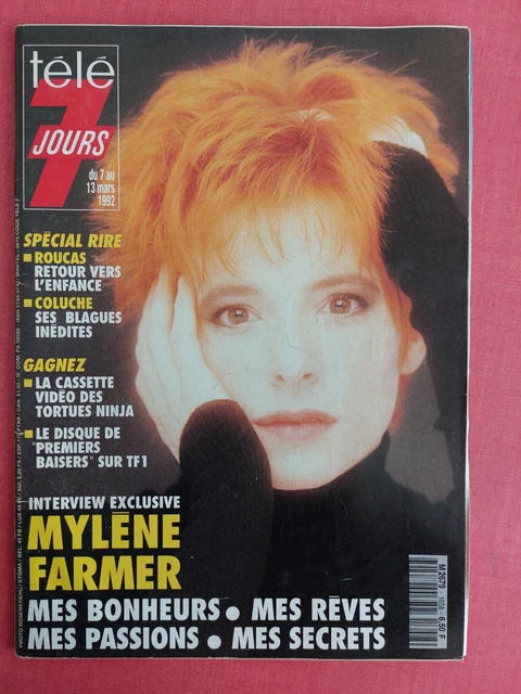TELE 7JOURS MYLENE FARMER N° 1658 Mars 1992 . Port gratuit EUR 12,50 - PicClick IT