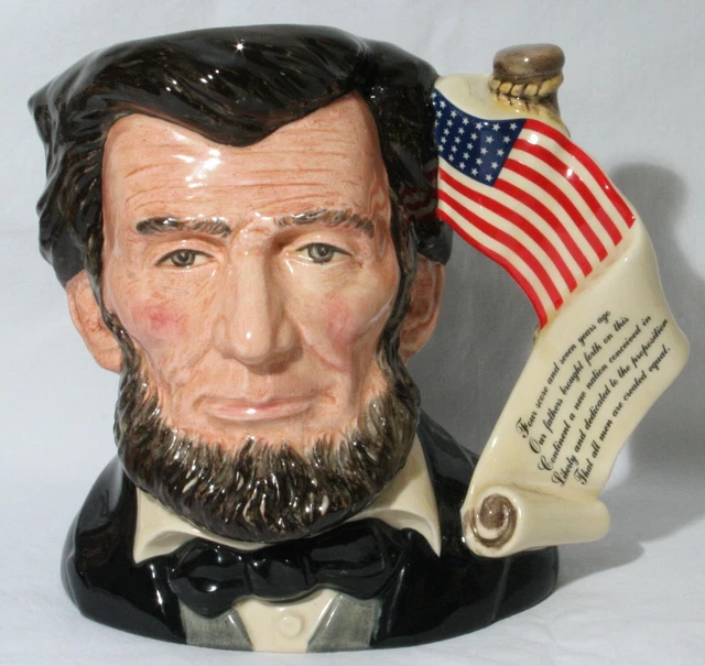 LARGE ROYAL DOULTON Toby Character Jug - D6936 - Abraham Lincoln - Ltd ...
