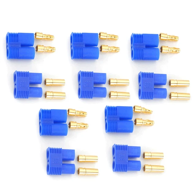 EC3 CONNECTOR MALE and Female Plug with 3mm Bullet Connectors (5 Pairs ...