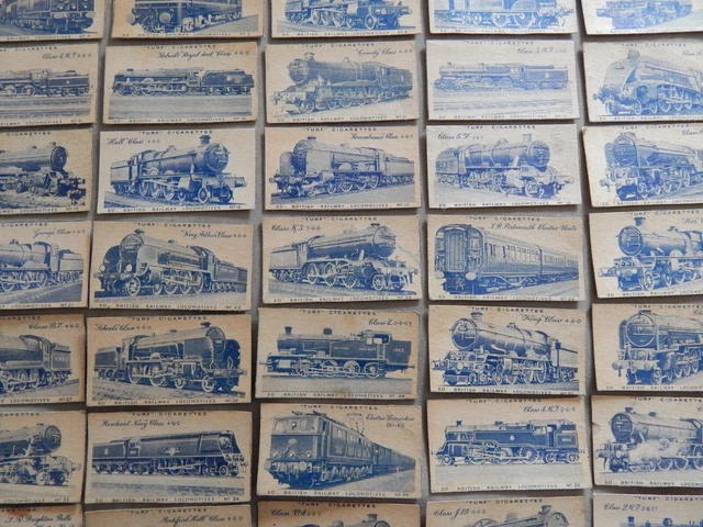 BRITISH RAILWAY LOCOMOTIVES 1952 VINTAGE TURF PACKET CARDS CARRERAS 48 ...
