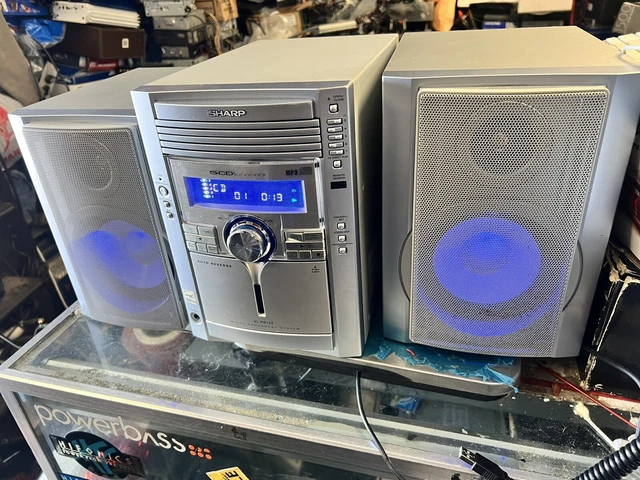 WORKING MICRO COMPONENT system 5 CD changer Tape Deck Radio Sharp XL ...