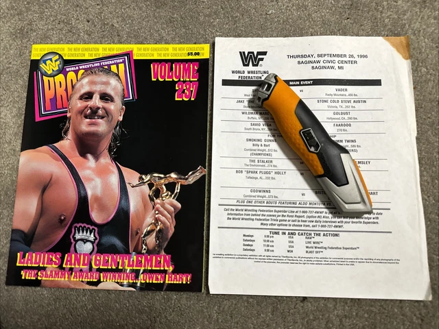 WWF/WWE PROGRAM MAGAZINE #237 Owen Hart September 26/1996 Saginaw,MI ...