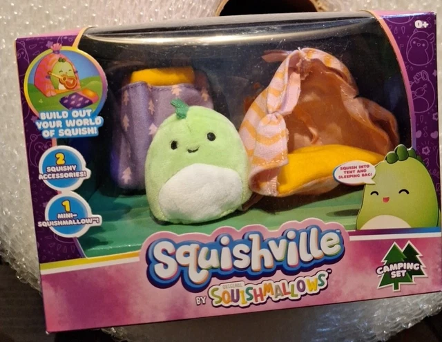 SQUISHVILLE BY SQUISHMALLOWS Camping Set Mini Squishmallow With 2 ...
