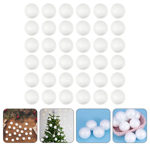 500 PCS BIANCA Polistirolo Eps Palla Di Schiuma Decorazione Decorazioni ...