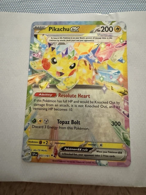 POKÉMON TCG PIKACHU EX Prismatic Evolution Card 057/191 £3.31 - PicClick UK