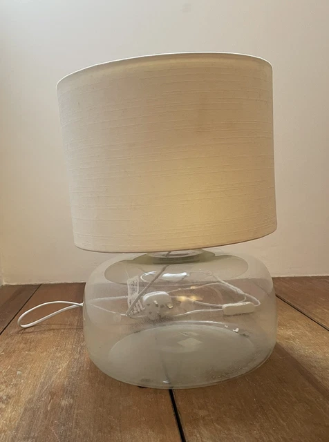 VINTAGE IKEA LAMP Swedish ISSJO By Maria Kariis Clear Glass Table Lamp ...
