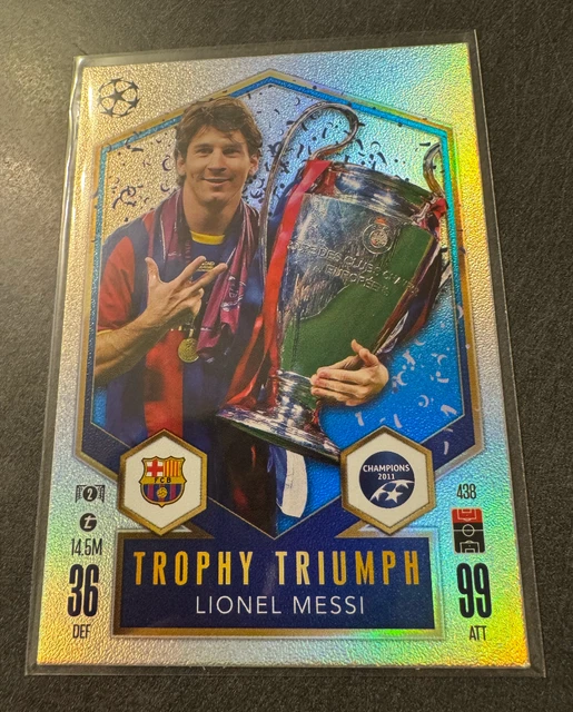 TOPPS MATCH ATTAX 2024/25 2025 Lionel Messi Barcelona Trophy Triumph ...