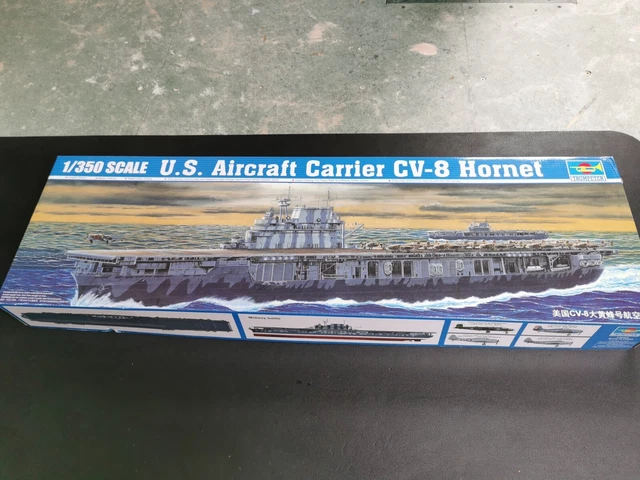 1/350 SCALE MODEL kit Trumpeter US Aircraft Carrier CV-8 USS Hornet ...