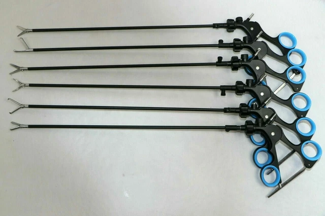 LAPAROSKOPISCHE SCHERE GREIFER Dissektoren Pinzette Instrumente Set 6 ...