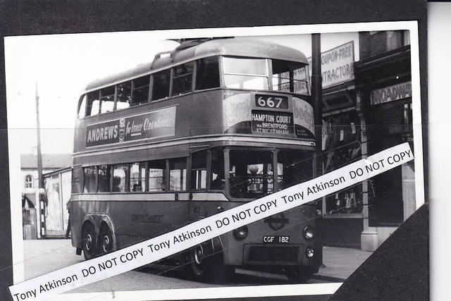 LONDON TRANSPORT - C1 Type Trolley Bus No. 182 On Route 667 - Photo ...