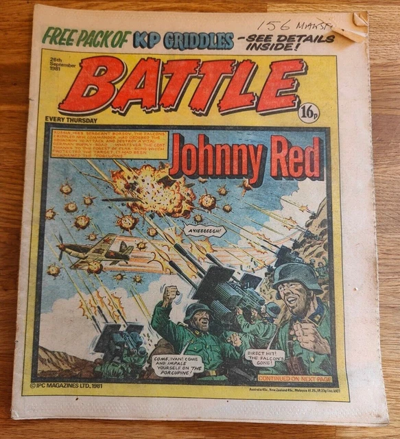 COMIC - VINTAGE Battle Action War Comic Dated 26th Sep 1981 UK Reading ...