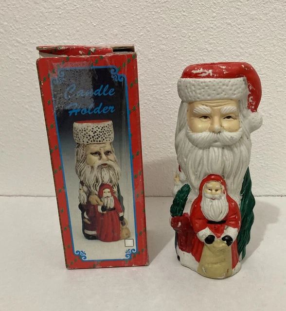 VTG FATHER FROST with Santa Clause Candle Holder sack standing ...