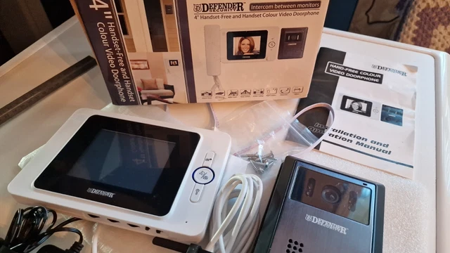 DEFENDER SECURITY VIDEO Doorbell Door Phone Camera Intercom 4” LCD ...