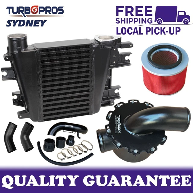 UPGRADE ALUMINIUM INTERCOOLER,AIRBOX+PIPING Kit For Nissan Patrol ZD30 ...