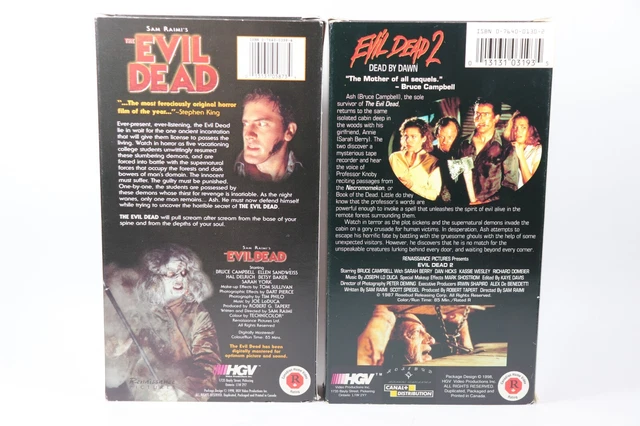 EVIL DEAD VHS Lot: 1 & 2 Dead by Dawn Sam Raimi's Digitally Mastered ...
