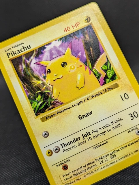 POKEMON TCG - Shadowless Pikachu (Yellow Cheeks) 58/102 Base Set - EXC ...