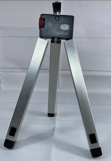 VINTAGE BILORA TELESCOPING Brass Metal Leg Tripod Model 4017 Made In ...