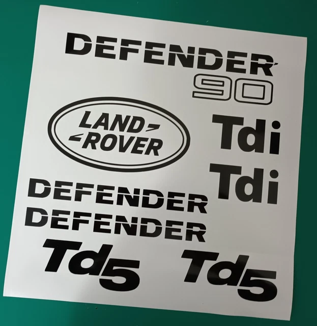 LAND ROVER DEFENDER 90 Decal Sticker set Off road 4x4 Gloss Black £7.99 ...