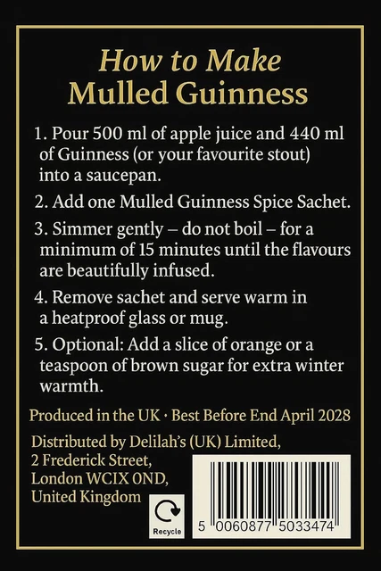 MULLED GUINNESS SPICE Sachets ( 12 ) £9.99 - PicClick UK