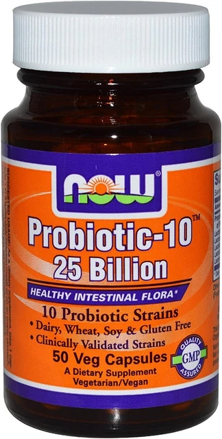 NOW FOODS PROBIOTIC-10 25 Billion, 50 Vcaps(Size: 50) £33.86 - PicClick UK