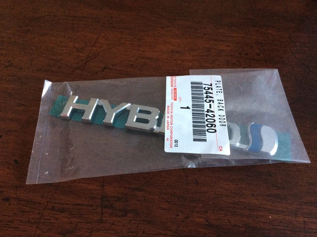 GENUINE TOYOTA RAV4 2018+ Tailgate Hybrid Emblem Badge 75445-42060 £22. ...