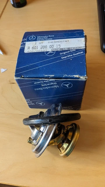 THERMOSTAT ORIGINAL MERCEDES W201 W124 W202 OM601/602 A 6012000015 ...