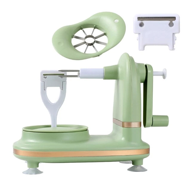 HAND CRANK MANUAL Apples Peeler 8 Wedges Slicers Corer Plastic Kitchen ...