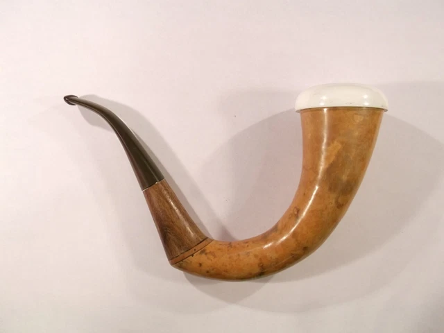 PIPE CALEBASSE CALABASH géante en écume de mer & bois exotique parfait ...