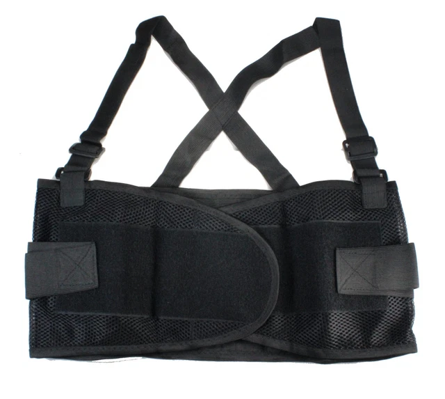 HEAVY DUTY WEIGHT Lift Lumbar Lower Back Waist Support Belt Brace ...