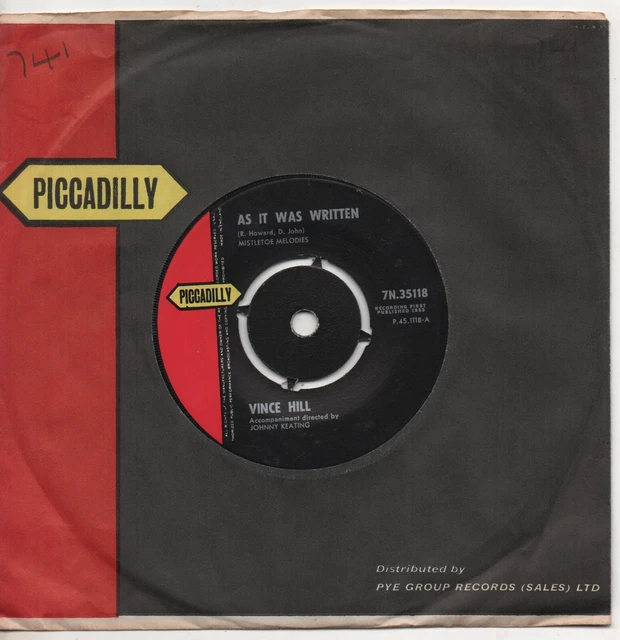 VINCE HILL AS it was written*is there anyone at home? 1963 UK ...
